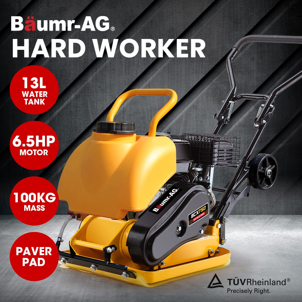 BAUMR-AG 94kg 420x540mm 6.5HP Plate Compactor, Sprinkler System, Paver – Baumr-AG