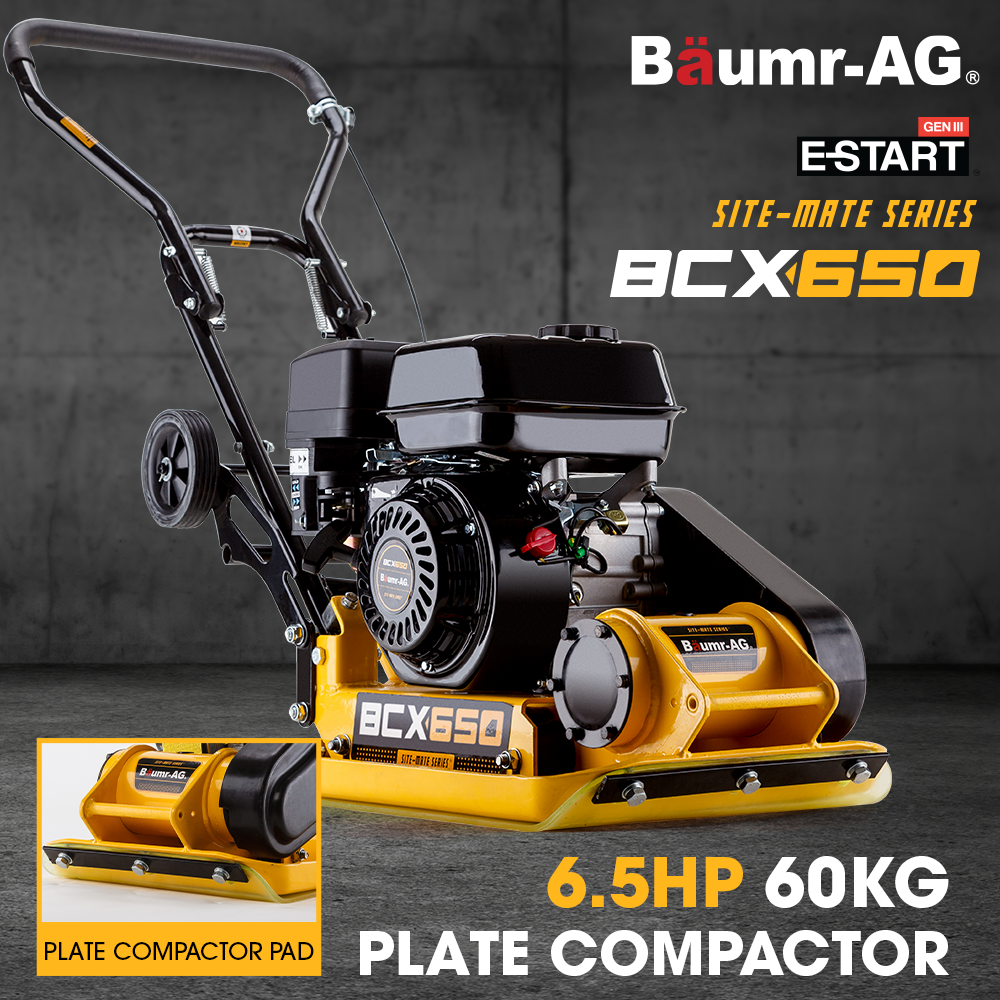 BAUMR-AG 61kg 370x510mm 6.5HP Plate Compactor, Paver Pad (BCX-650 ...