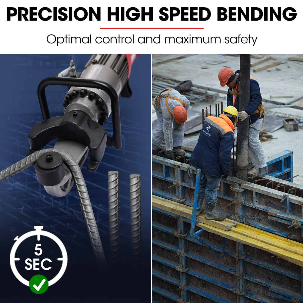 BAUMR-AG 16-25mm 1200W Heavy-Duty Electric Hydraulic Rebar Bender, Car ...