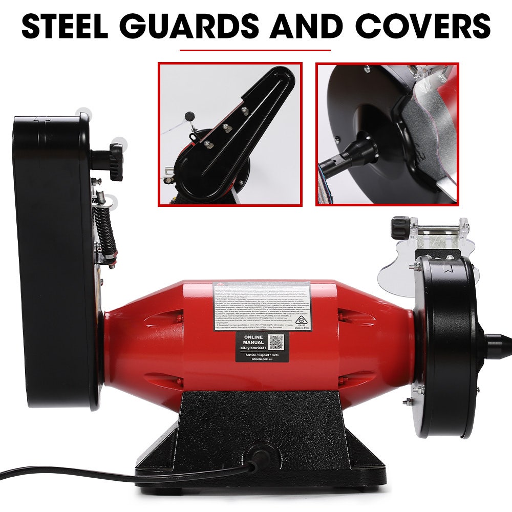 BAUMR-AG Bench Grinder Sander and Polisher Combo, 150mm Grinding Wheel ...