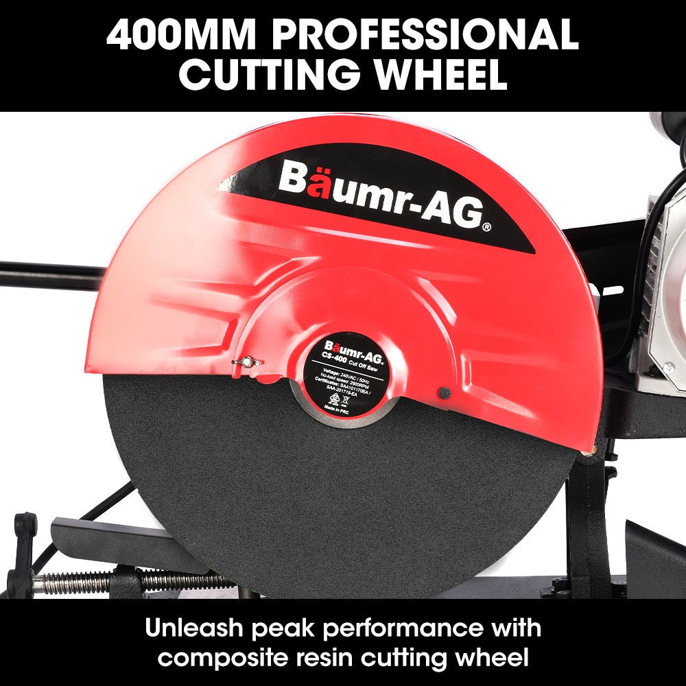 BAUMR-AG 2400W 400mm 16" Metal Cut Off Cold Saw, Commercial Grade, Bru ...