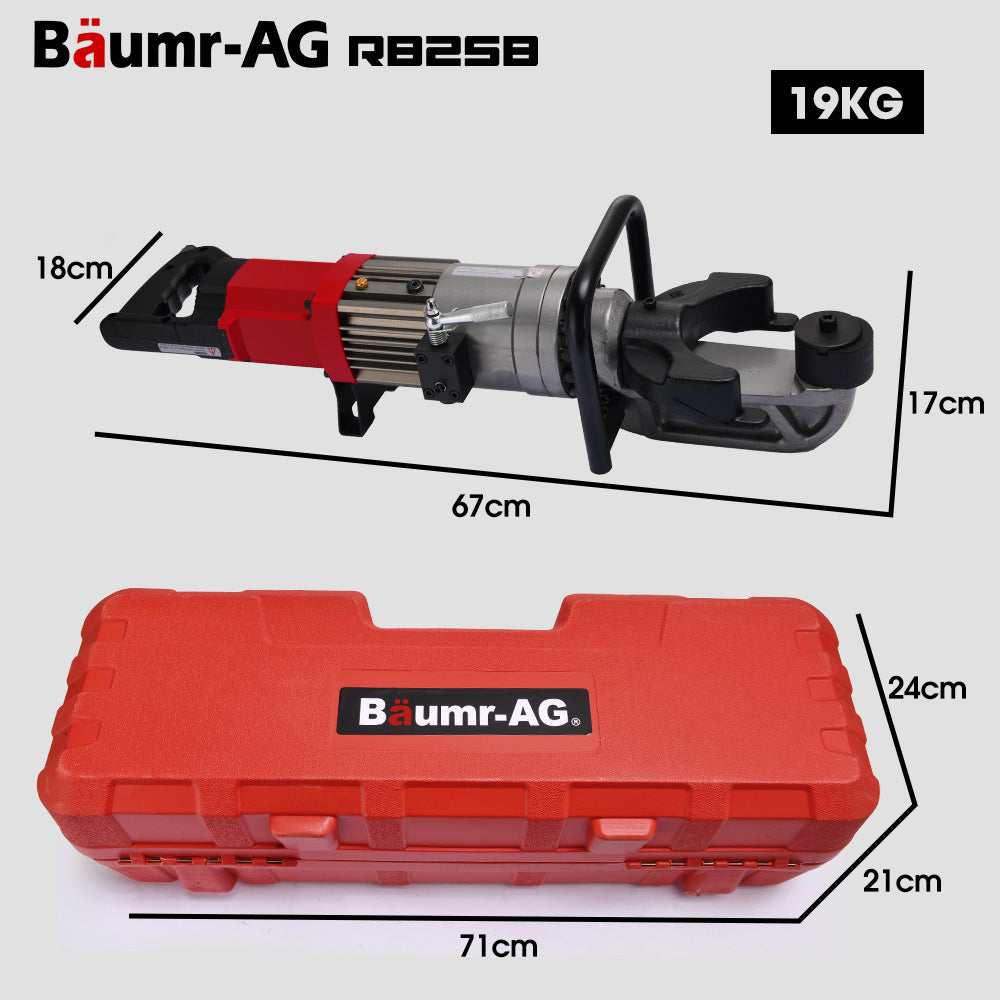 BAUMR-AG 16-25mm 1200W Heavy-Duty Electric Hydraulic Rebar Bender, Car ...