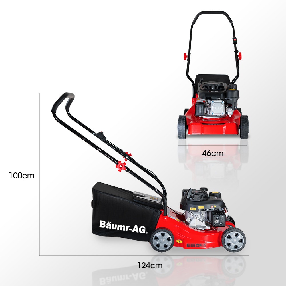 BAUMR-AG Petrol Lawn Mower 139cc 16" 4 Stroke Push - 660EX Series II ...