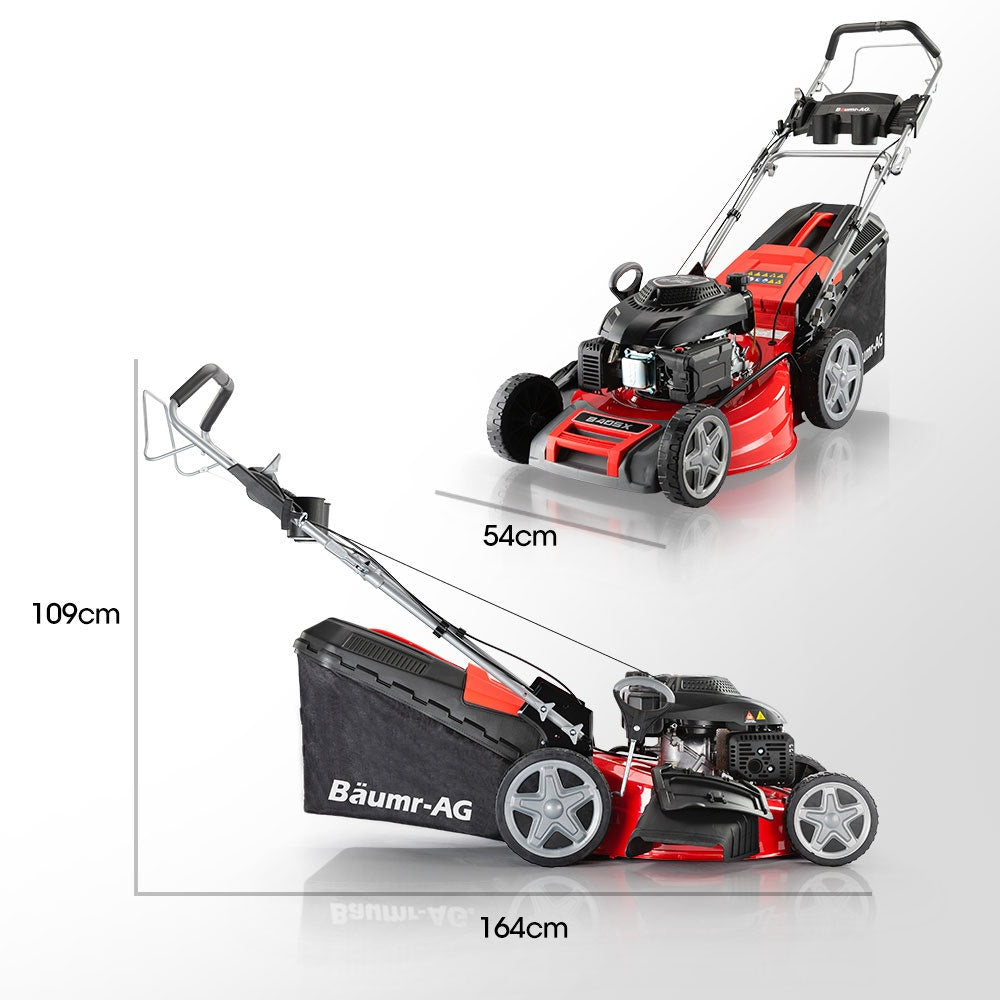 BAUMR-AG Petrol Lawn Mower 220cc 20" 4 Stroke Self Propelled - 840SX ...