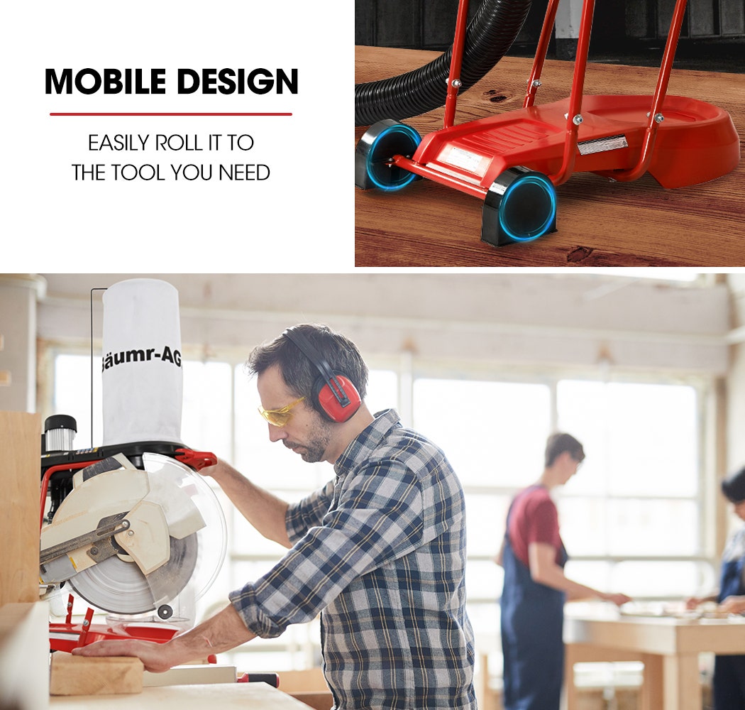 Baumr-AG Mobile Dust Collector Cyclone Extraction System, for Home Woo