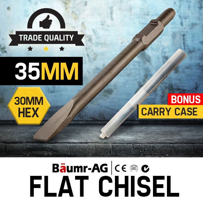 Baumr-AG JackHammer Flat Chisel Tile Chipper 35mm Jack hammer Wide Con
