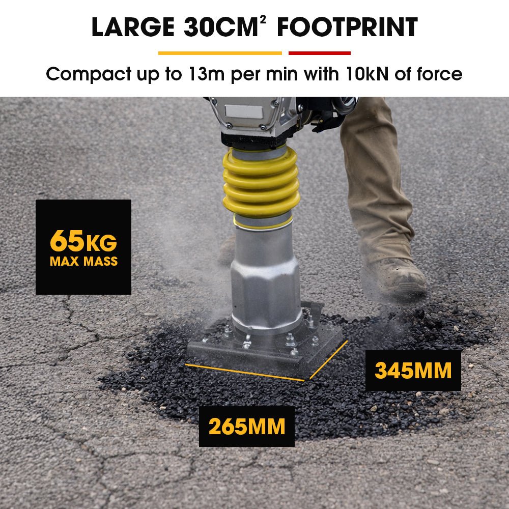 BAUMR-AG BRM-500 64KG Petrol Tamper Rammer Vibratory Plate Compactor ...