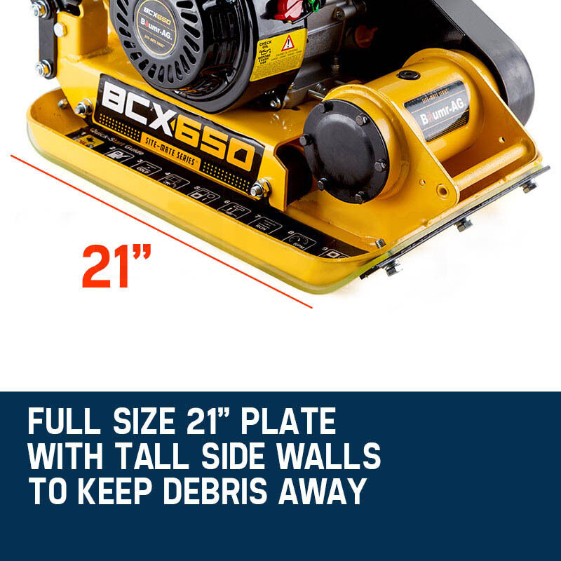 BAUMR-AG 61kg 370x510mm 6.5HP Plate Compactor, Paver Pad (BCX-650 ...
