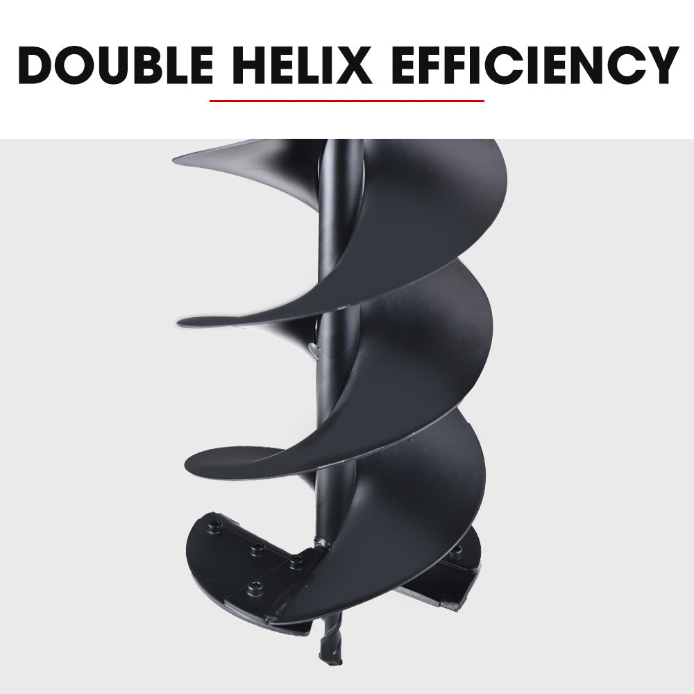 BAUMR-AG 200mm x 760mm Double Helix Auger Post Hole Digger Boring Bit ...