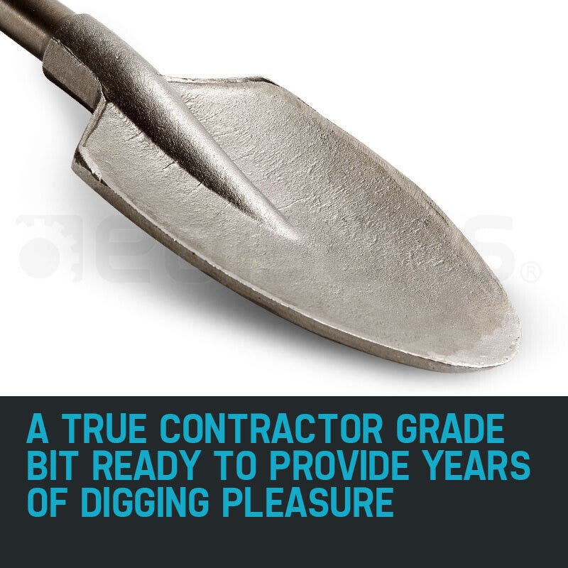 BAUMR-AG 130mm Clay Pointed-Tip Spade Jackhammer Chisel, 30mm Hex with ...