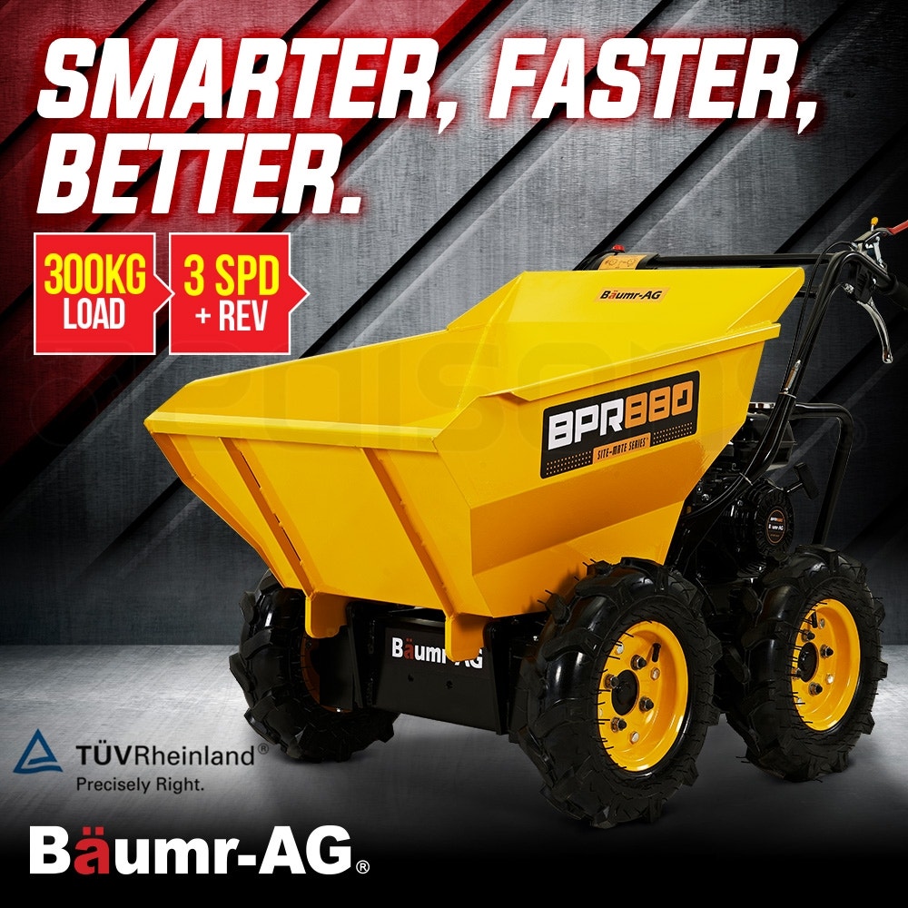 Baumr-AG Power Wheelbarrow Motorized Mini Petrol Powered Wheel Barrow