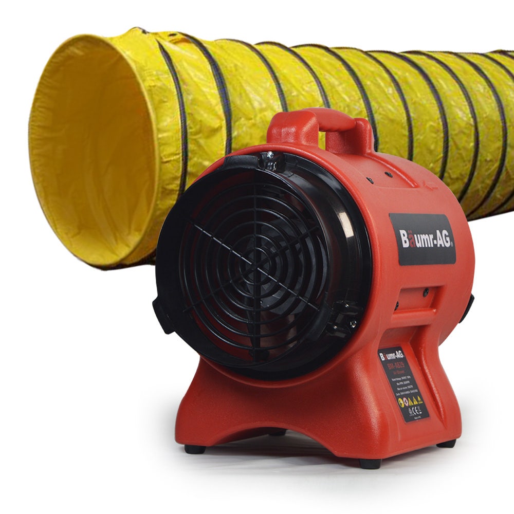 BAUMR-AG 200mm (8 inch) Portable Axial Air Mover Blower Fan with 10m V ...