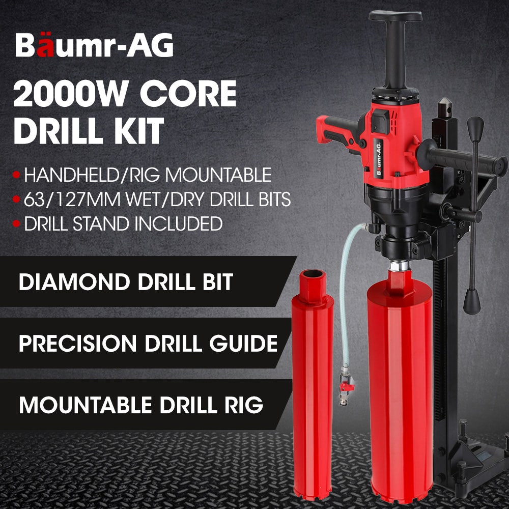 PRE-ORDER BAUMR-AG 2000W 160mm Handheld Core Drill w/Stand,63mm & 127m ...