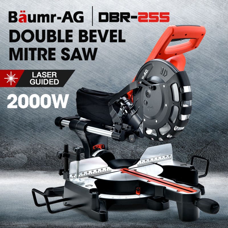 BAUMR-AG 254mm Dual Bevel Sliding Compound Mitre Drop Saw – Baumr-AG