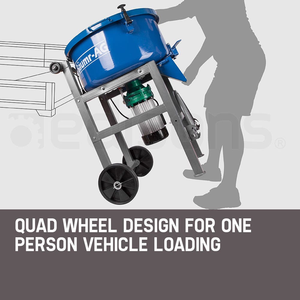 Baumr-AG 100L Mixer Mortar Electric Cement 1500W Screed Pan Heavy Duty