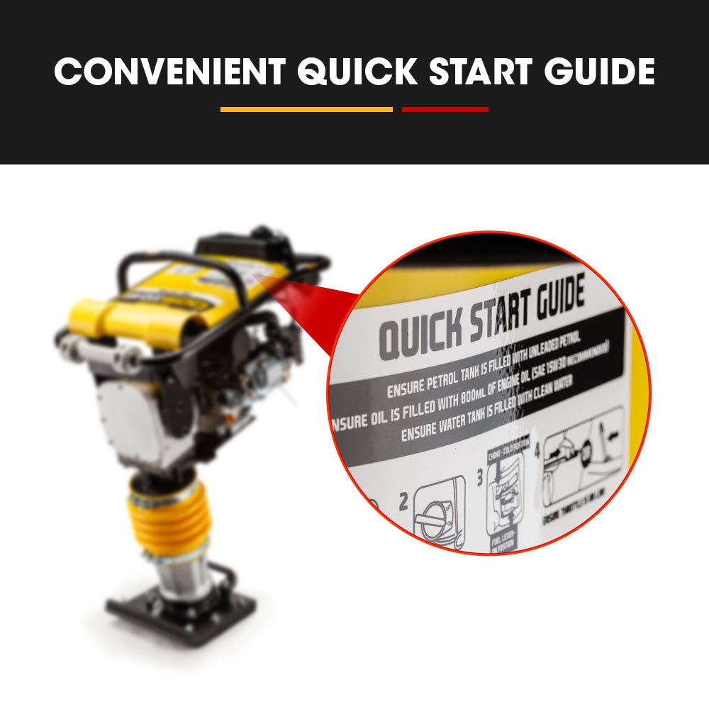 Baumr-AG 80kg Tamper Rammer Compactor - Wacker Petrol 7HP Packer Jack