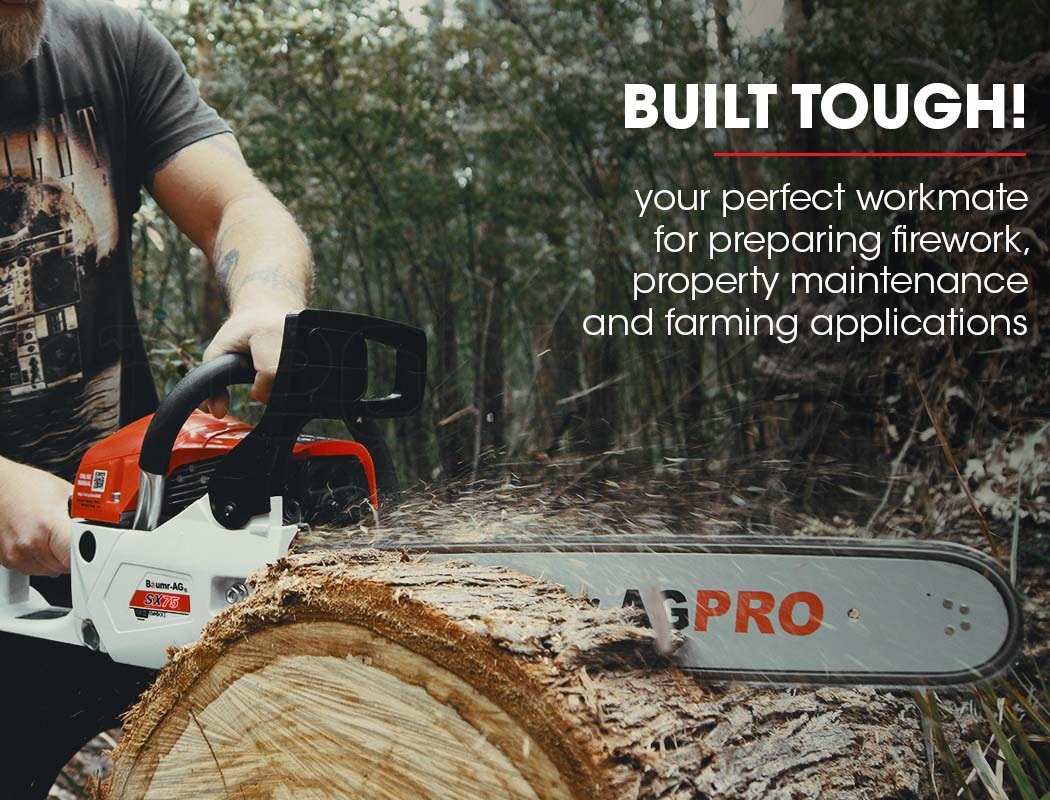 BAUMR-AG Commercial Petrol Chainsaw E-Start 22" Bar Chain Saw Tree Pru ...