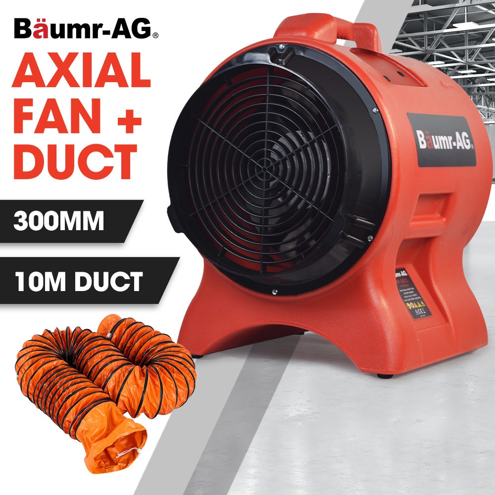 PRE-ORDER BAUMR-AG 300mm (12 inch) Portable Axial Air Mover Blower Fan ...