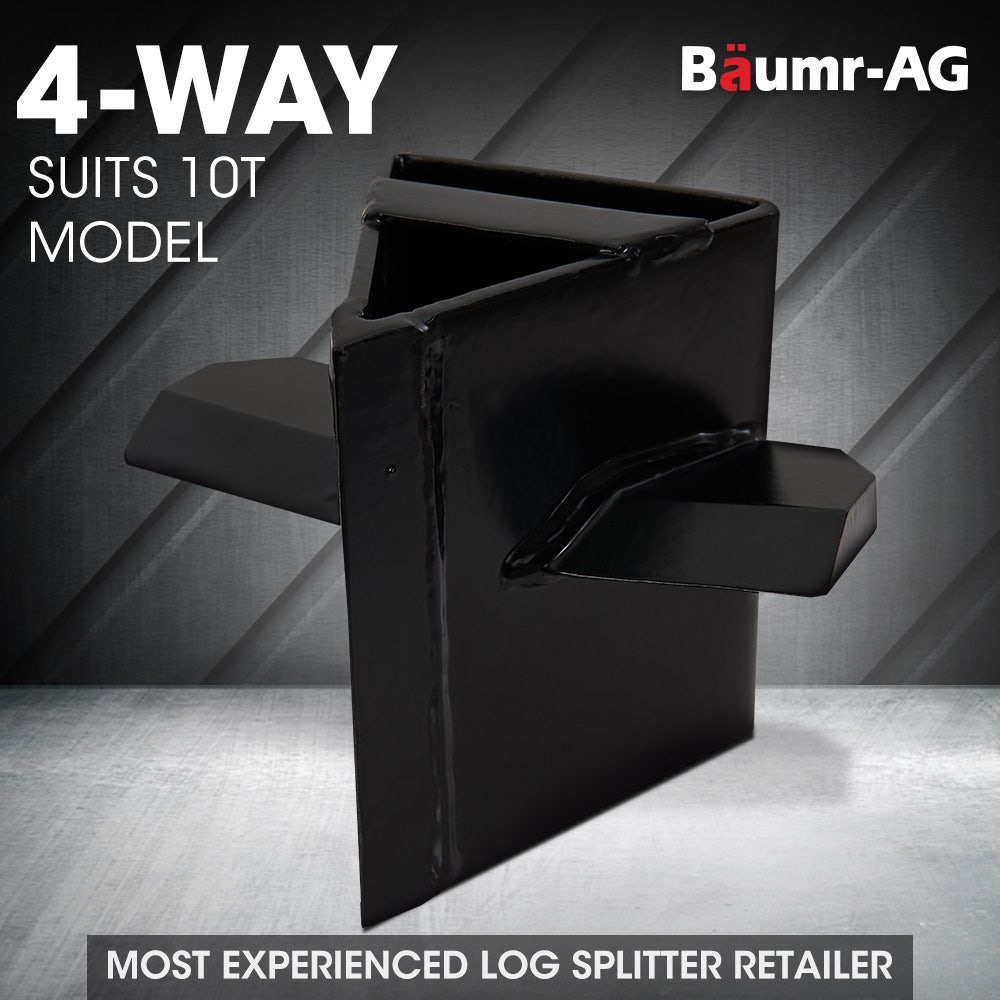 BAUMR-AG 4 Way Wood Log Splitting Wedge for 10 Tonne Electric Log Spli ...