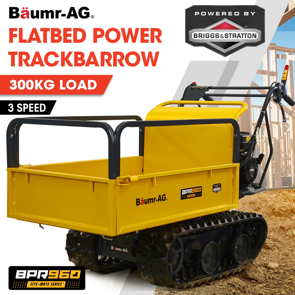 Baumr-AG Motorised Tracked Wheelbarrow Dumper, Briggs & Stratton CR950
