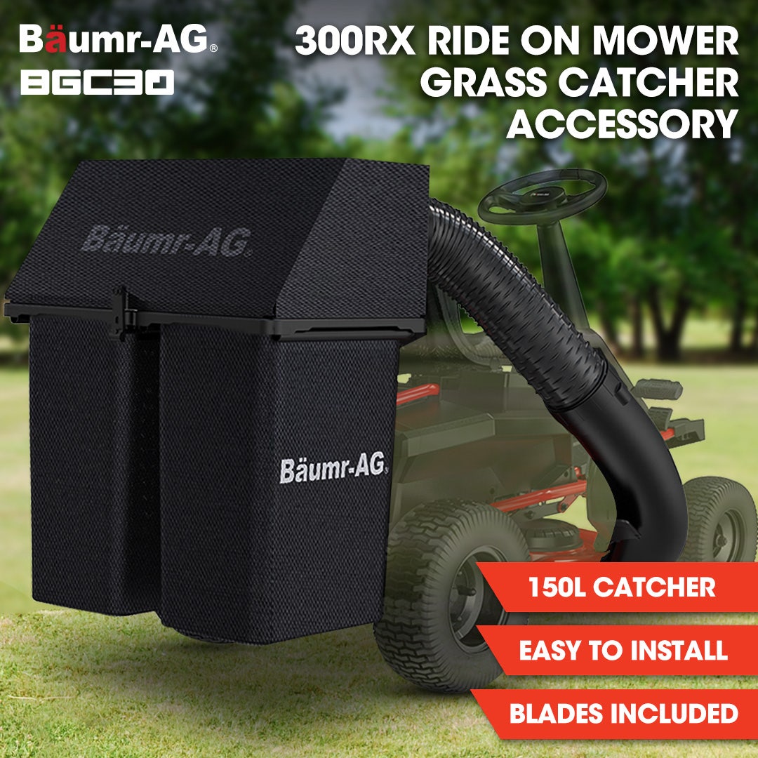 BAUMR-AG 150L Grass Catcher, for 30" 300RX Electric Ride on Lawn Mower ...