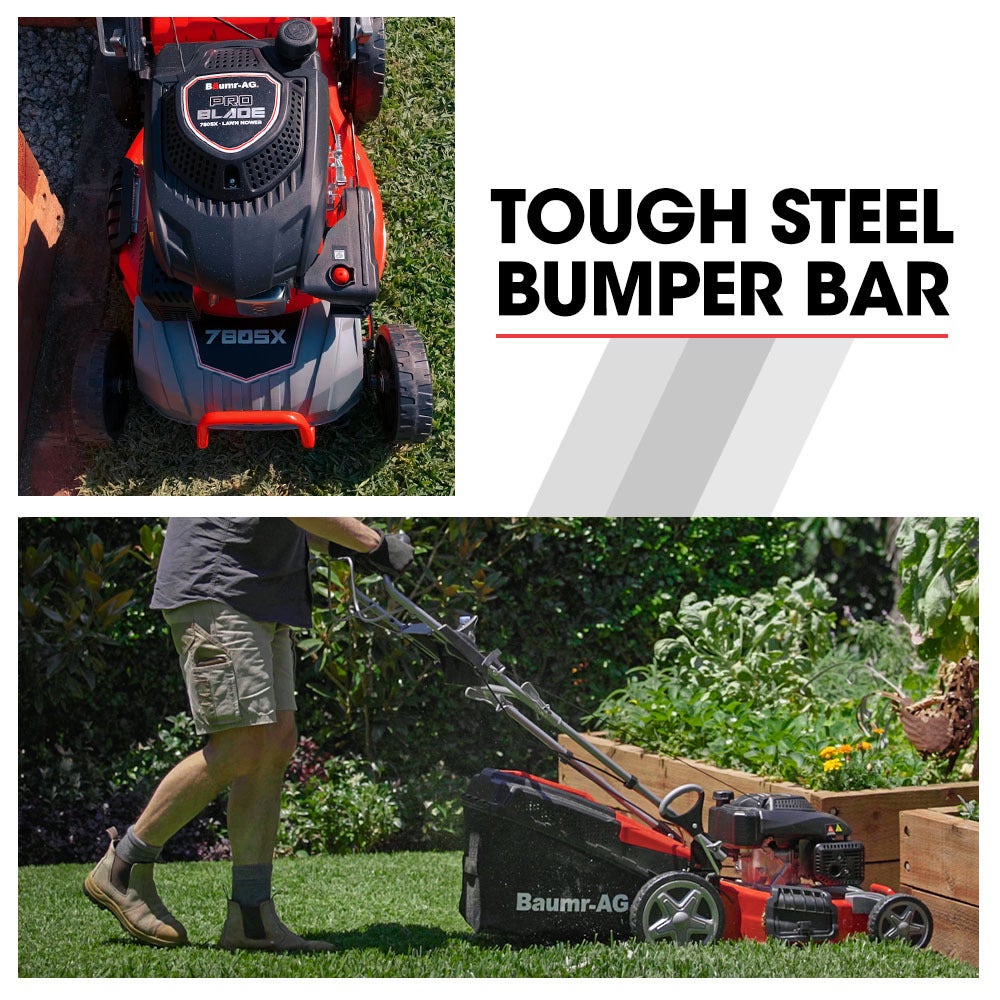 BAUMR-AG Petrol Lawn Mower 220cc 18" 4 Stroke Self Propelled - 780SX ...