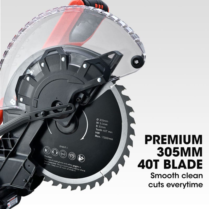 BAUMR-AG 305mm Dual Bevel Sliding Compound Mitre Drop Saw – Baumr-AG