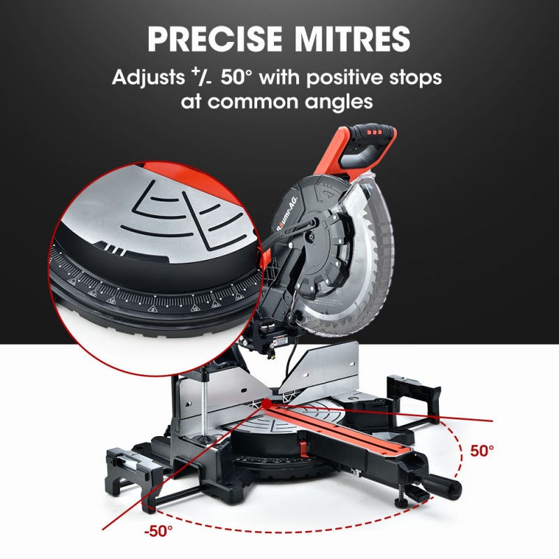 BAUMR-AG 305mm Dual Bevel Sliding Compound Mitre Drop Saw – Baumr-AG