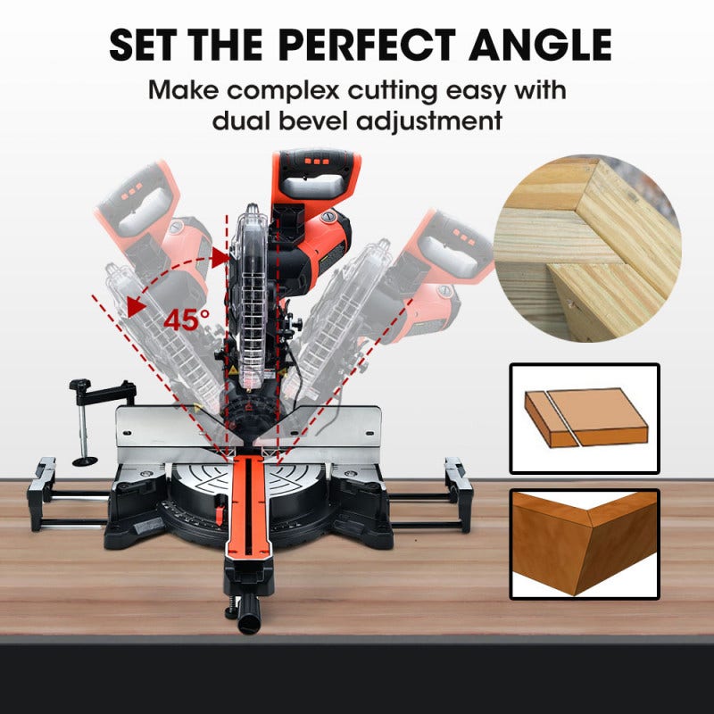 BAUMR-AG 305mm Dual Bevel Sliding Compound Mitre Drop Saw – Baumr-AG
