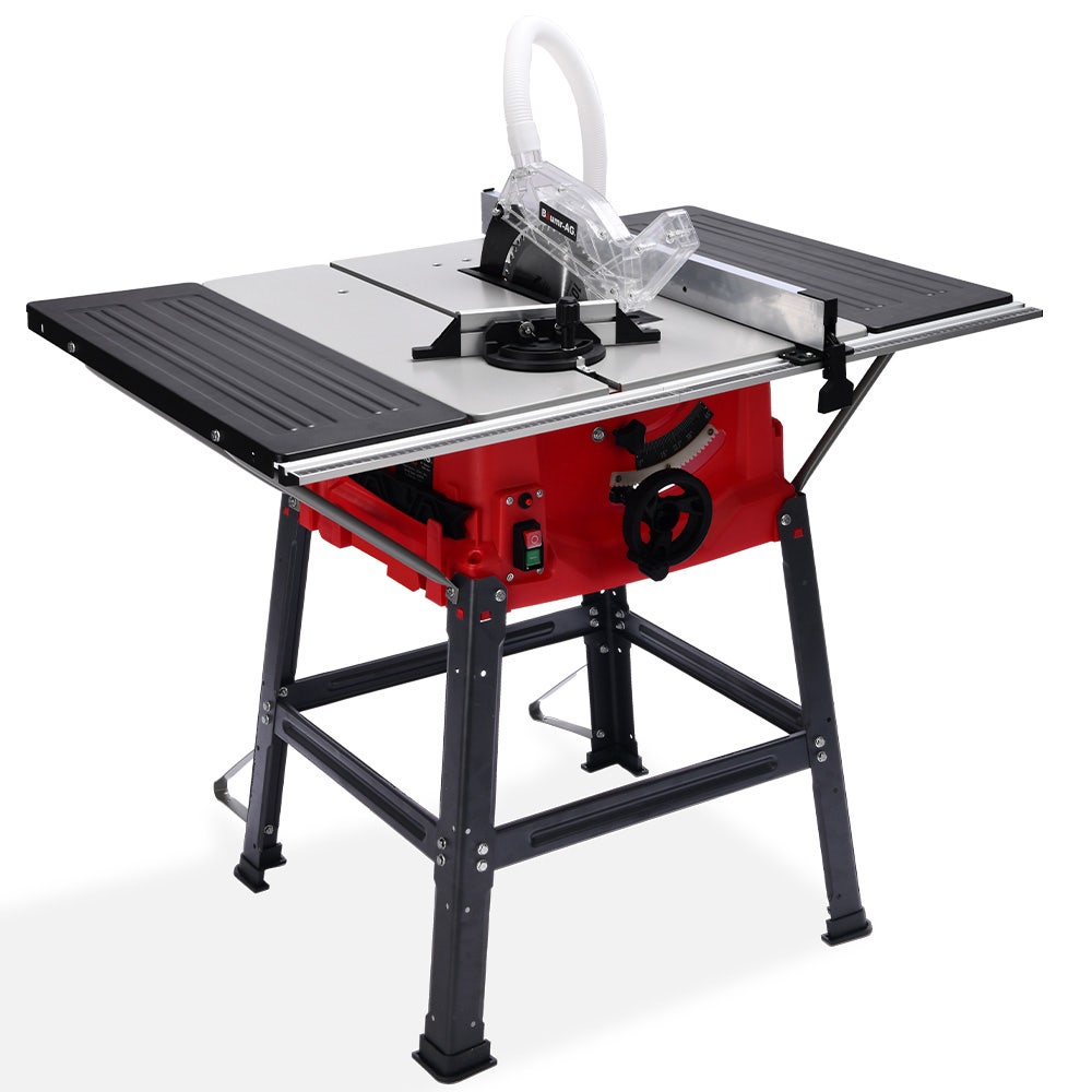 BAUMR-AG 2000W 255mm 10" Compound Table Saw, with Stand, Expandable Wo ...