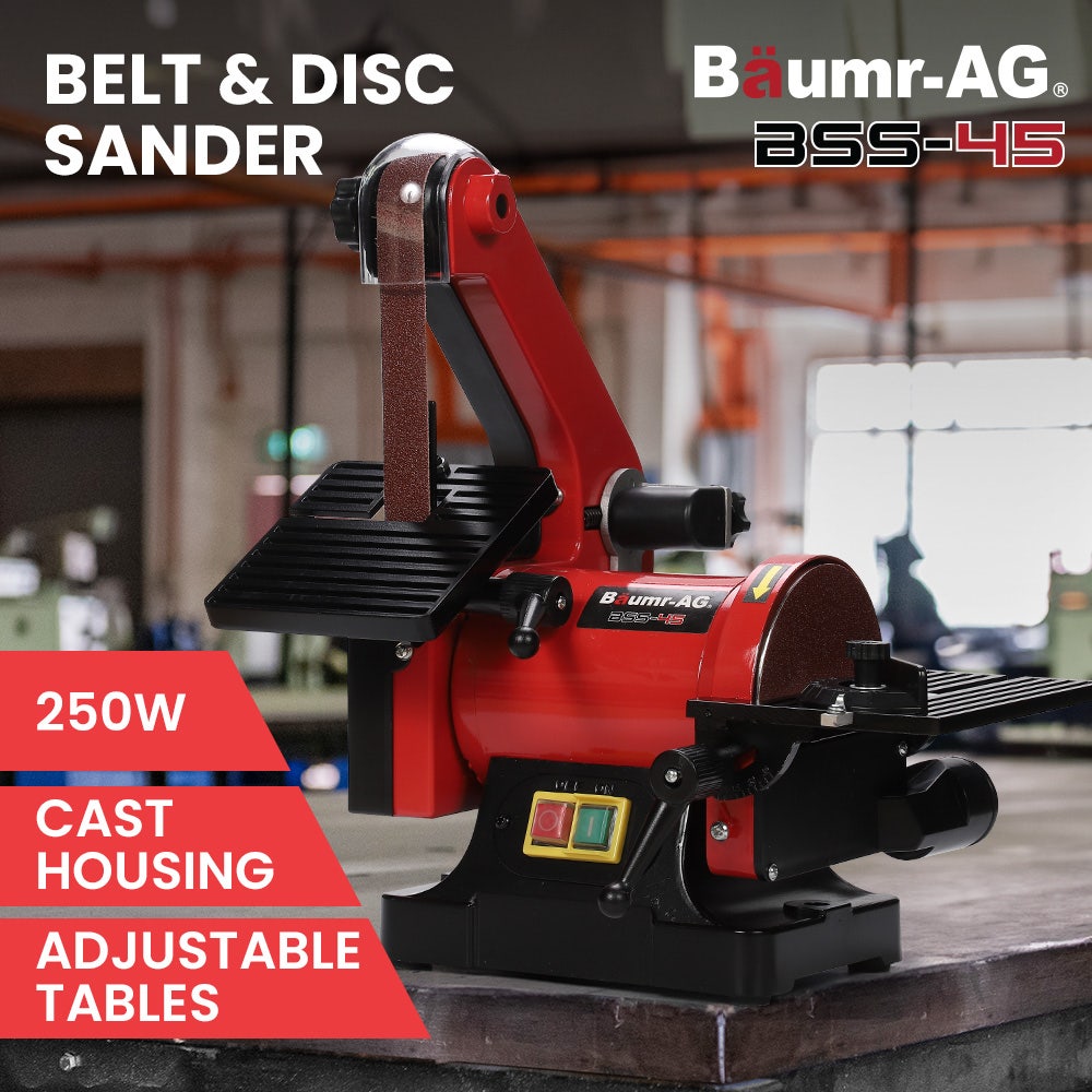 BAUMR-AG Bench Vertical Belt and Disc Sander Combo, 25mm Linisher, 125 ...